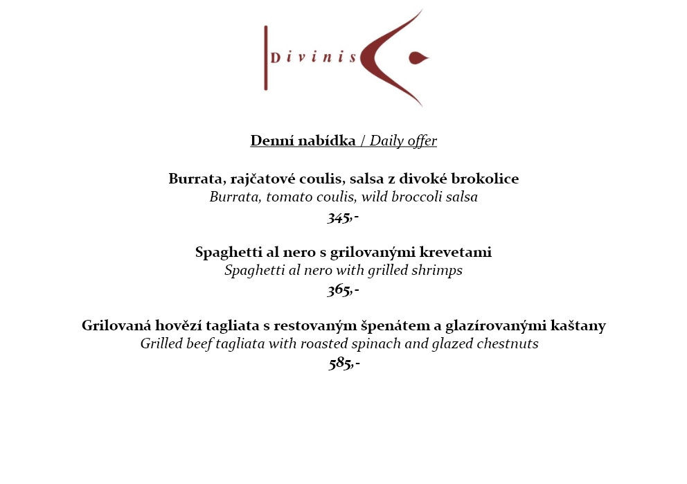 Daily menu – Divinis
